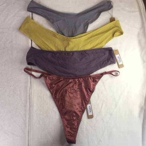 SKIMS | Intimates & Sleepwear | New Skims Thongs Bundle Of 4 Darker ...